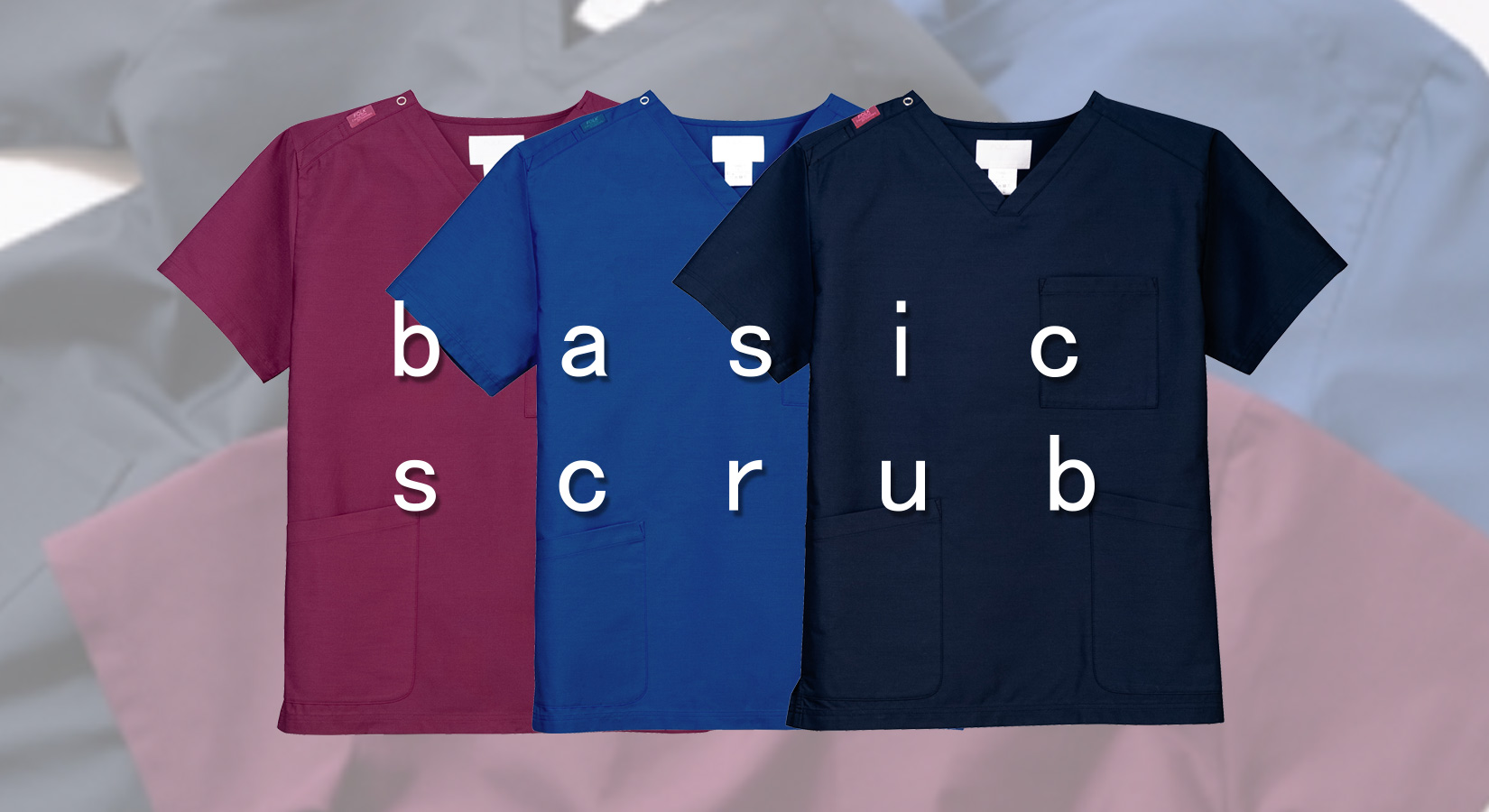 フォークプライベートブランド - 7104SC 綿混ベーシックスクラブ | メディカルウェア・スクラブ / 介護ユニフォームはFOLK(フォーク)