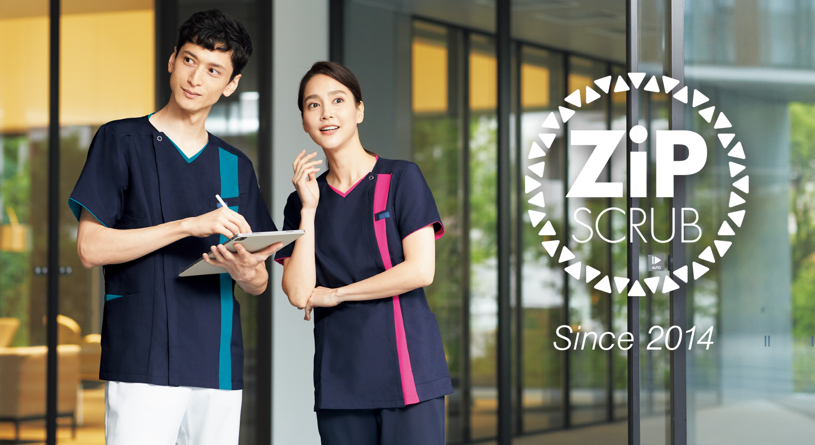 ジップスクラブ®（ZiP SCRUB） - ブランド詳細 | メディカルウェア・スクラブ / 介護ユニフォームはFOLK(フォーク)